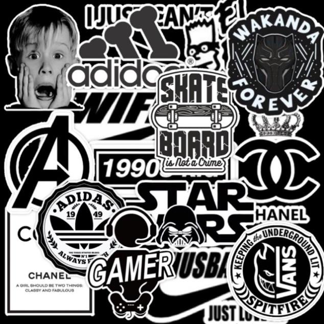 [STICKER 1K] STICKER LOCAL BRAND TRẮNG ĐEN SIÊU CHẤT DÁN TRANG TRÍ ĐT ...