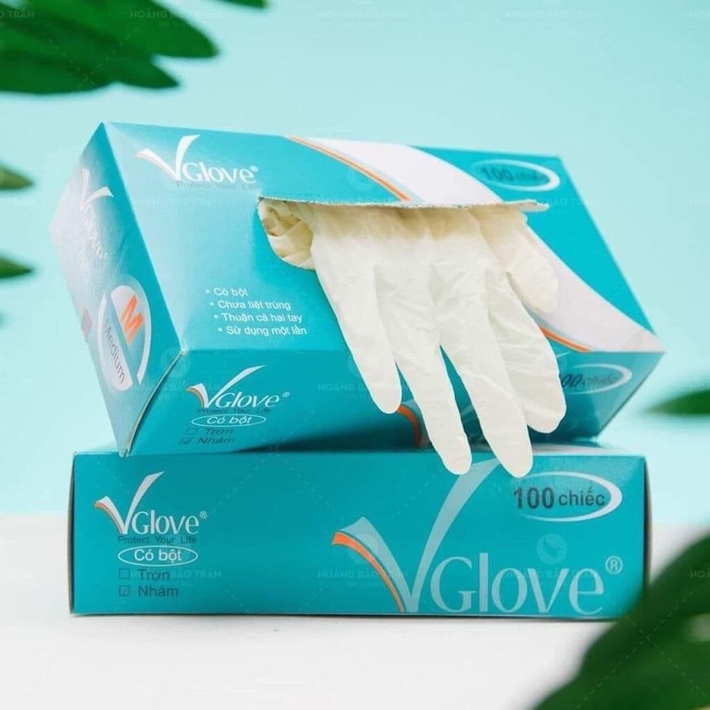Hộp găng tay y tế VGlove có bột (chuyên dùng trong y tế, spa ,thẩm mỹ ...