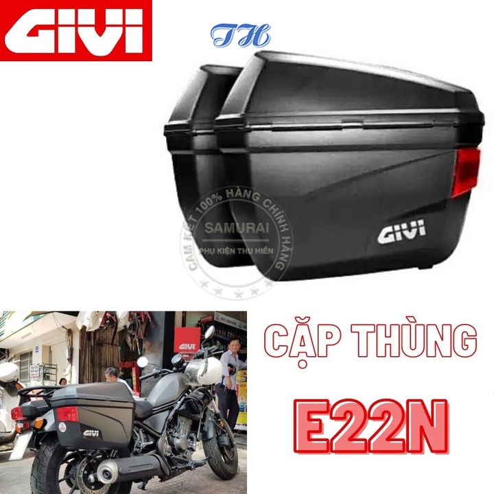 Cặp thùng hông GIVI E22N gắn xe máy hàng chính hãng bảo hành 2 năm | Shopee Việt Nam