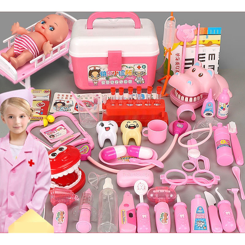 Kids Doctor Toys Set Boy Girl Simulation Family Doctor Nurse Kit ...