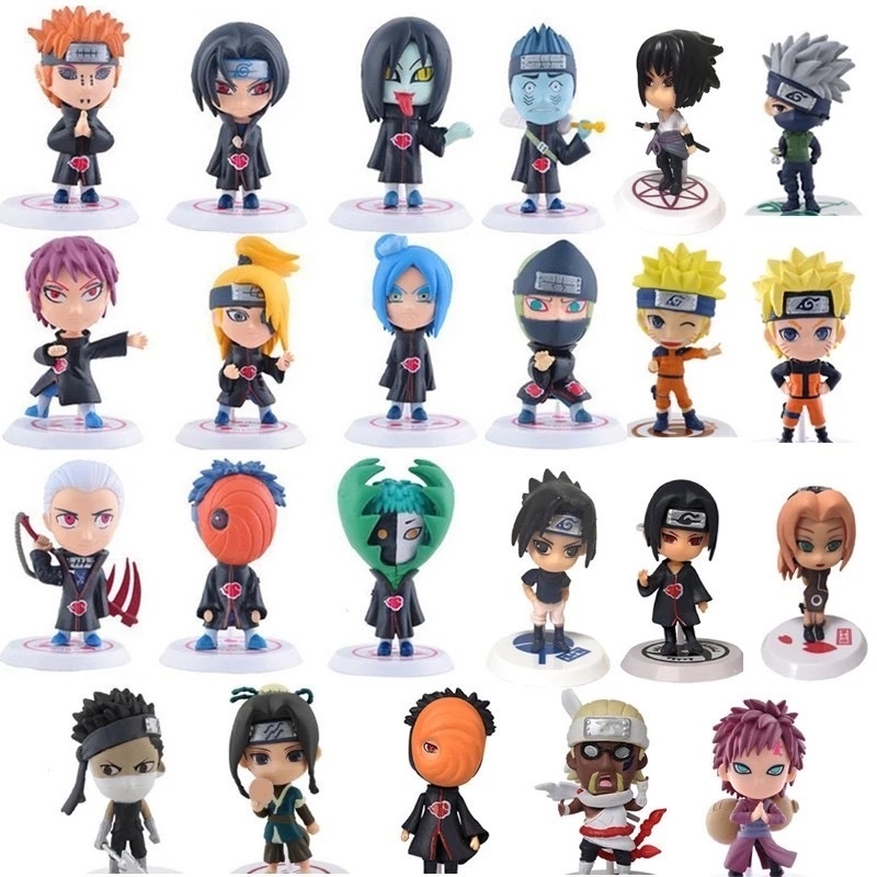 Gói Với 18 Chiếc Anime Naruto Akatsuki Pvc Hình 7cm / Mô Hình Nhân Vật ...