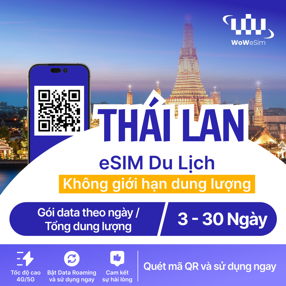 [ESIM] eSim Du Lịch Thái Lan Không Giới Hạn Dung Lượng 4G/5G | 3 - 10 ...