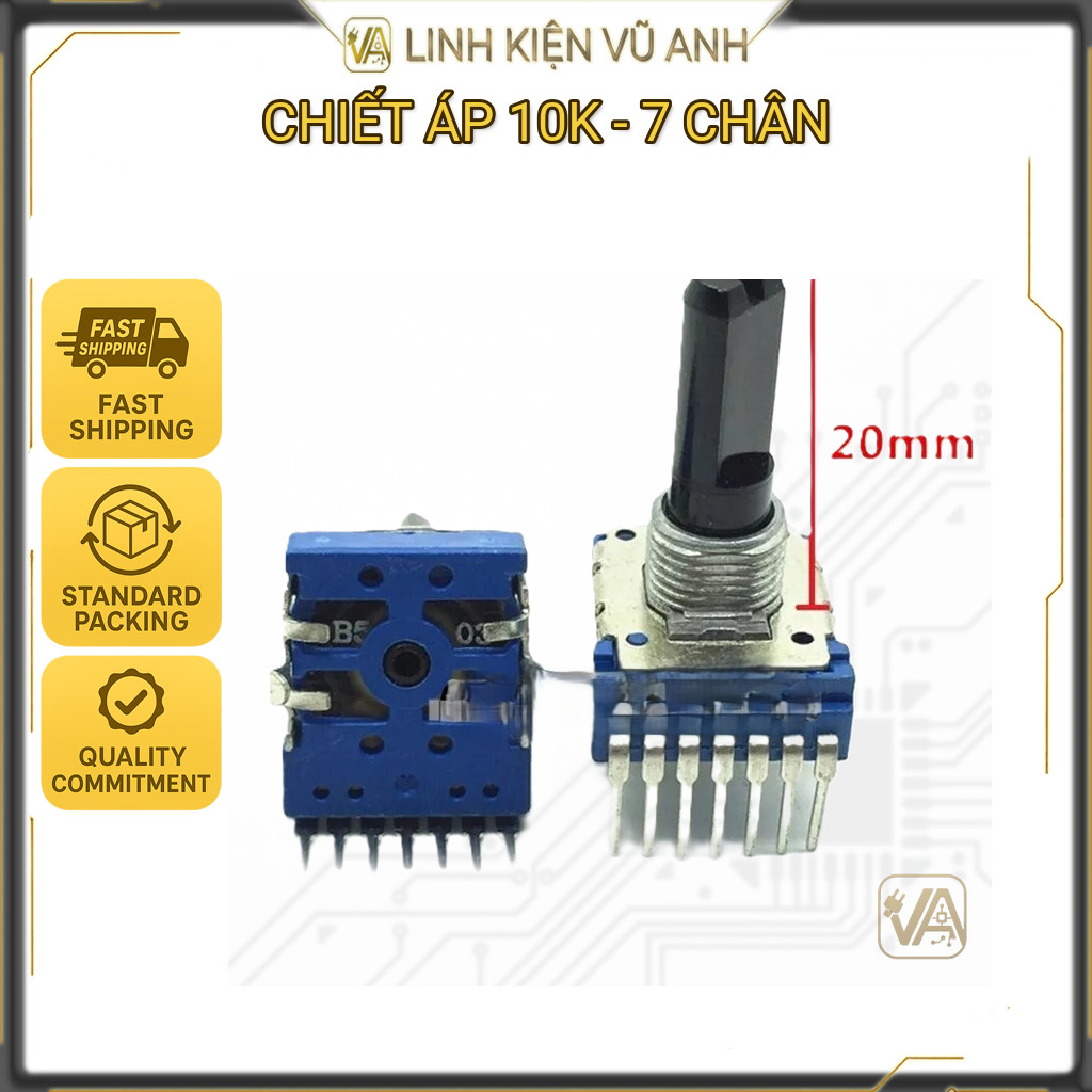 CHIẾT ÁP 10K - 7 CHÂN | LẮP ĐẶT LINH KIỆN ĐIỆN TỬ | Shopee Việt Nam