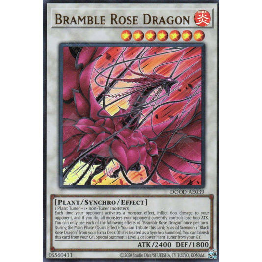 [ Bài Yugioh Chính Hãng ] DOOD-AE039 Bramble Rose Dragon - Ultra Rare ...