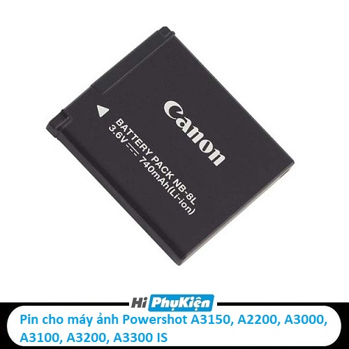 Pin NB-8L cho máy ảnh CAN0N Powershot A3150, A2200, A3000, A3100, A3200 ...