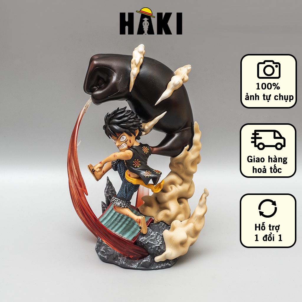 Mô hình One Piece Luffy Gear 3 cao 23cm LF09 - Mô hình trang trí One Piece Luffy Mũ Rơm Haki ...