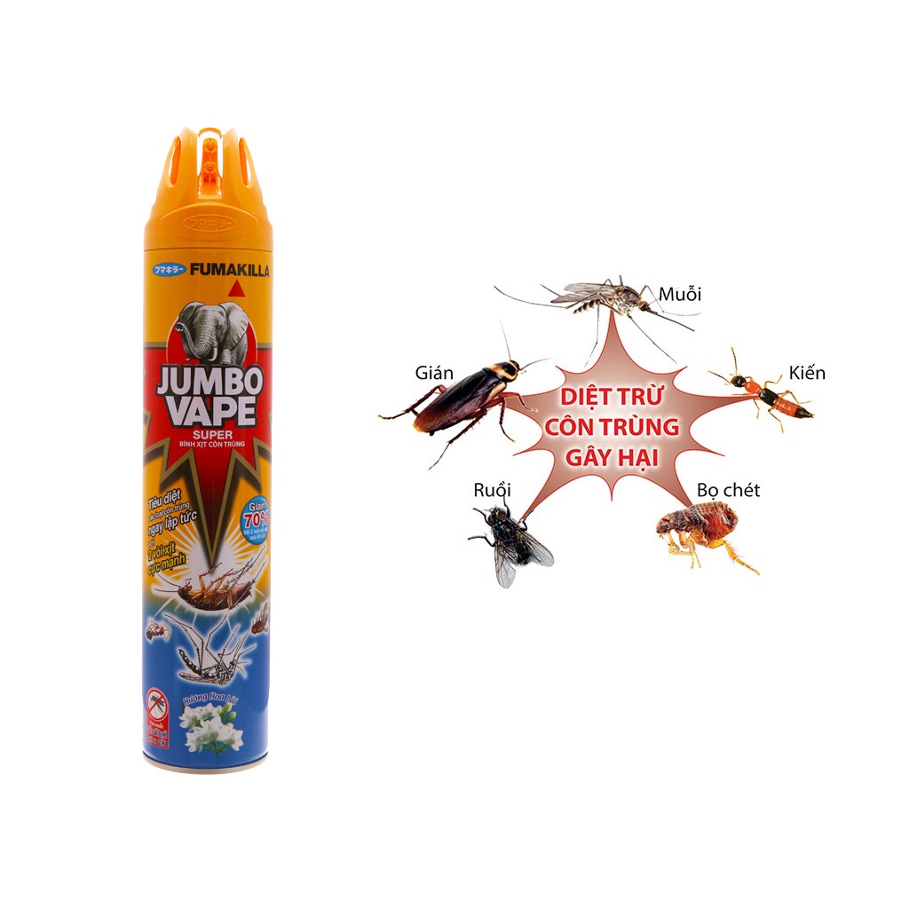 Bình xịt côn trùng Jumbo Vape không mùi 600ml | Shopee Việt Nam