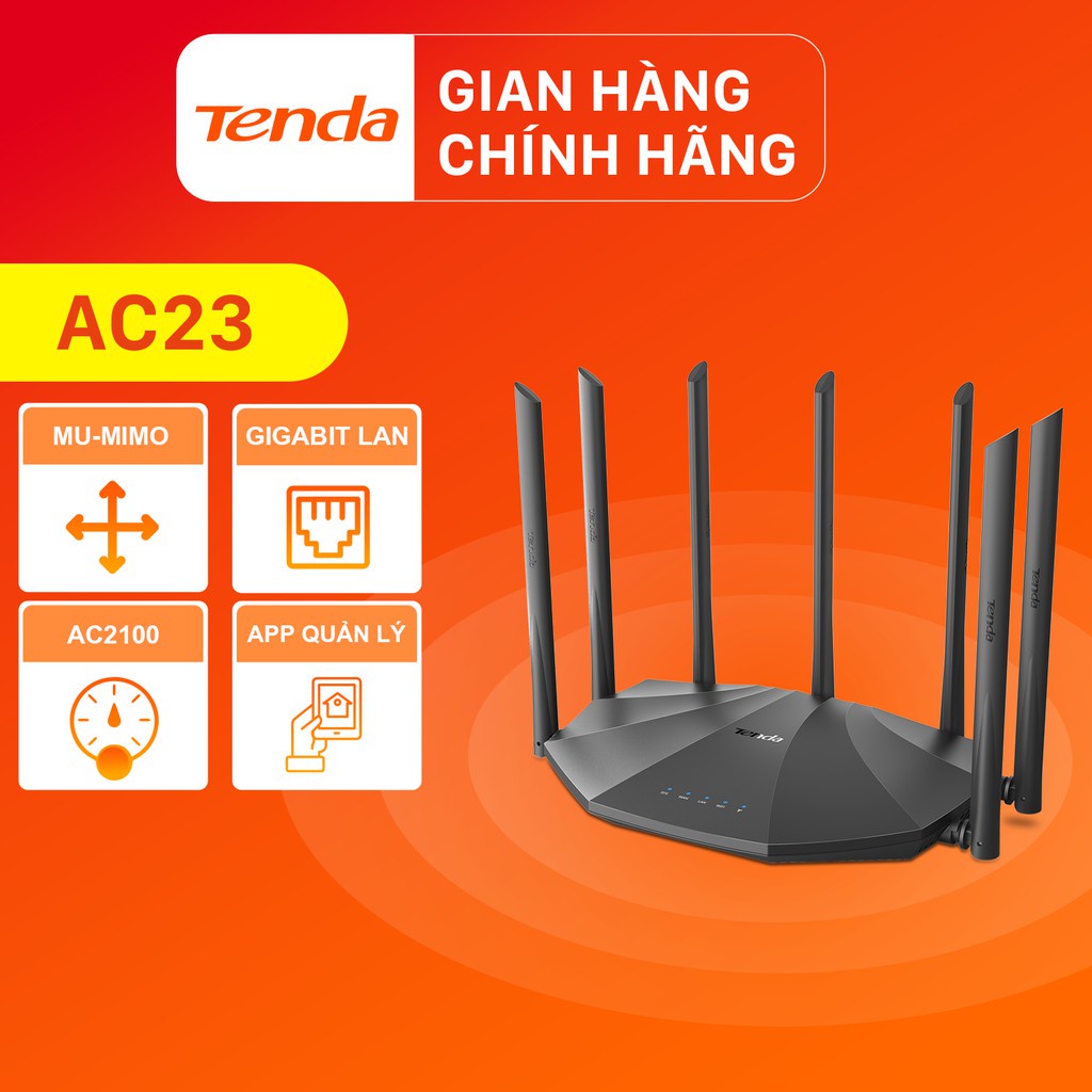 [Chính Hãng] Router Modem Bộ Phát Wifi Tenda AC23 Siêu Tốc Độ 2100Mbps ...