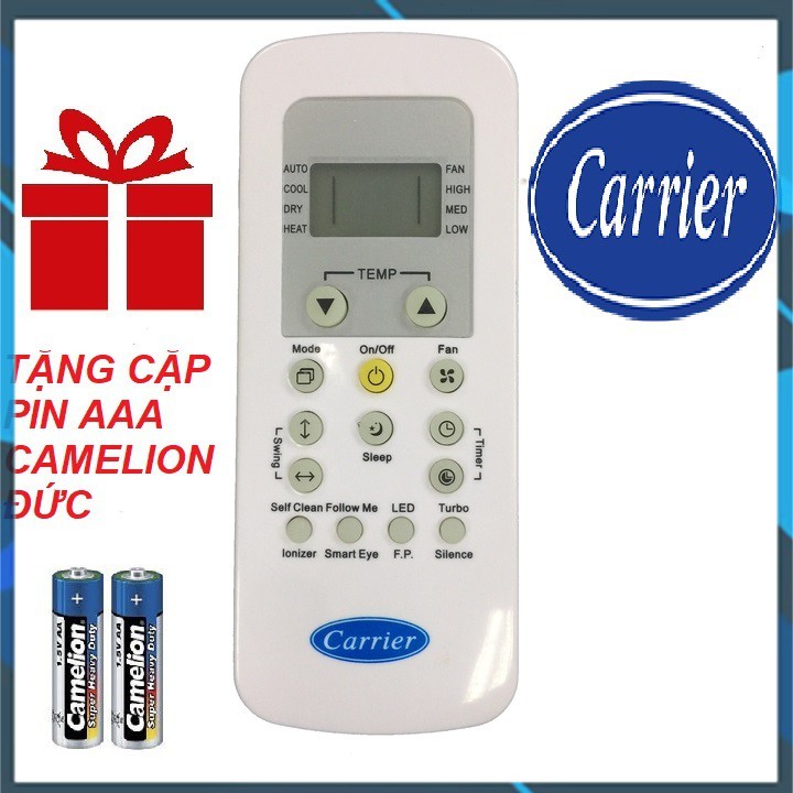 Remote máy lạnh CARRIER mẫu 2 - Điều khiển điều hòa CARRIER mẫu 2 ...