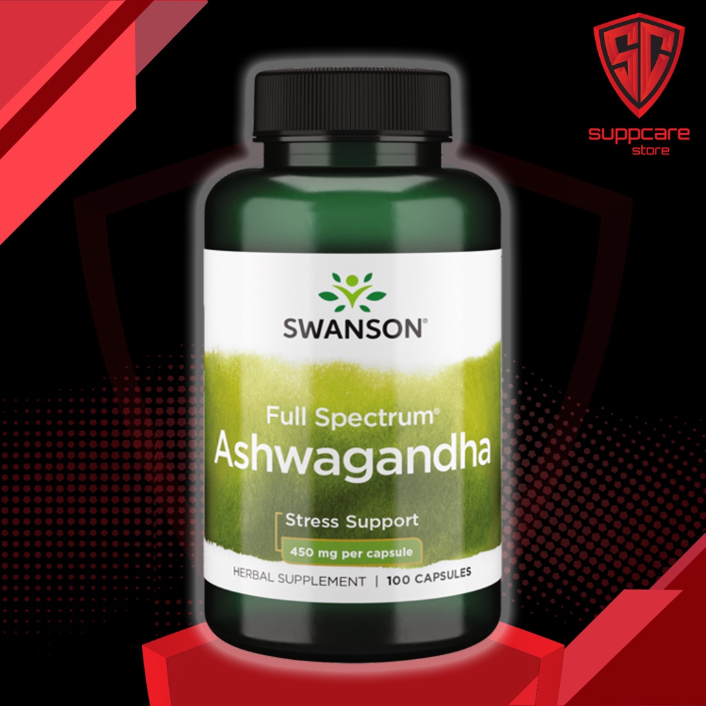 Swanson Full Spectrum Ashwagandha 450mg [60 - 100 viên] Hỗ Trợ Giấc Ngủ ...
