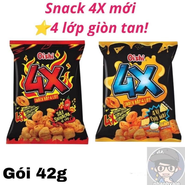 Bánh Snack Oishi Bắp 4X vị sốt SRIRACHA cay / phô mai | Shopee Việt Nam