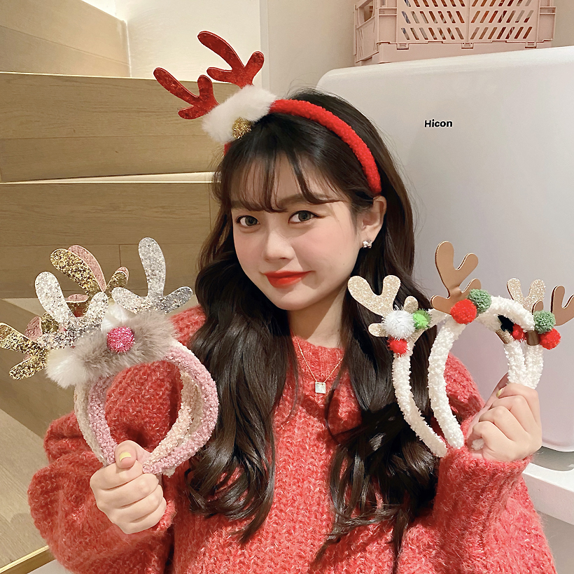 Giáng Sinh 2024 Băng Đô Phụ Kiện Tóc Cô Gái Dễ Thương Trái Tim Nai Sừng Tấm Gấu Băng Đô Mori ...