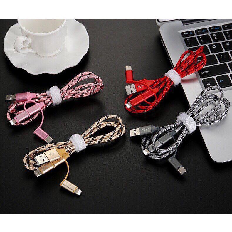 Dây sạc dien thoai 3 in1 | Shopee Việt Nam