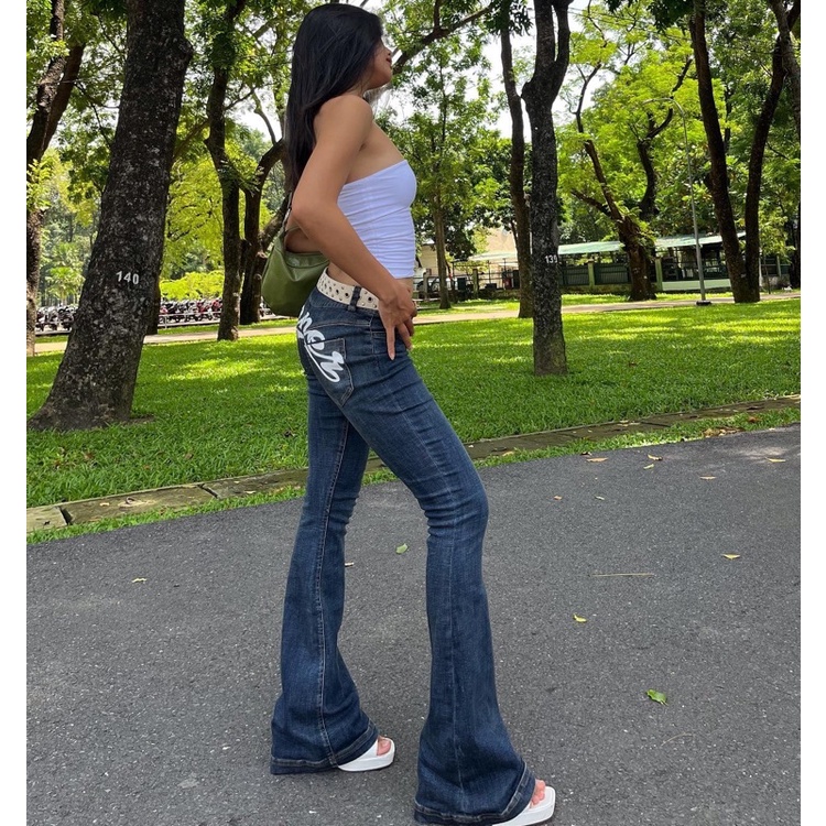 GENER | Quần jean ống loe logo Gener | Low Rise Gener Denim Jean - Y2K ... GENER | Quần jean ống loe logo Gener | Low Rise Gener Denim Jean - Y2K ...