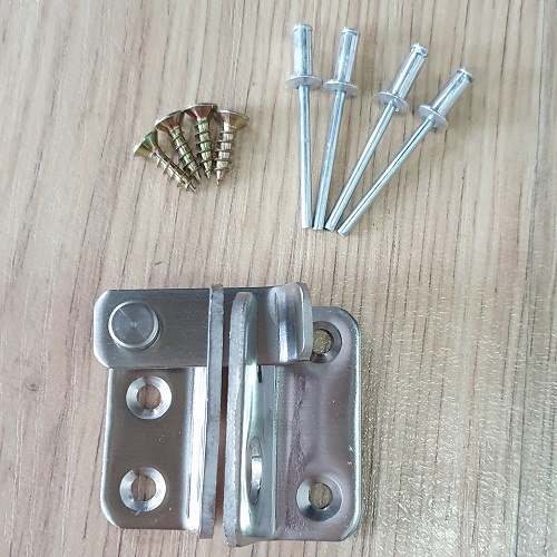 Móc Khóa Cài Cửa Inox 20x45mm Bản Lề Dày 2mm Kiên Cố Nhỏ Gọn Tặng Kèm ...