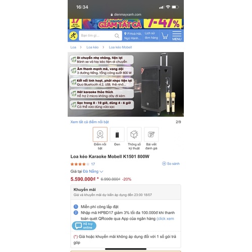 Loa kéo Mobell K1501 800W | Shopee Việt Nam