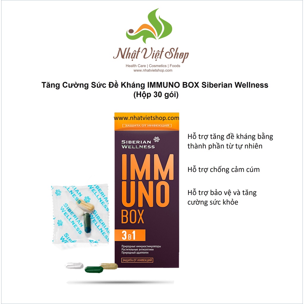 Tăng Cường Sức Đề Kháng IMMUNO BOX Siberian Wellness (Hộp 30 gói ...