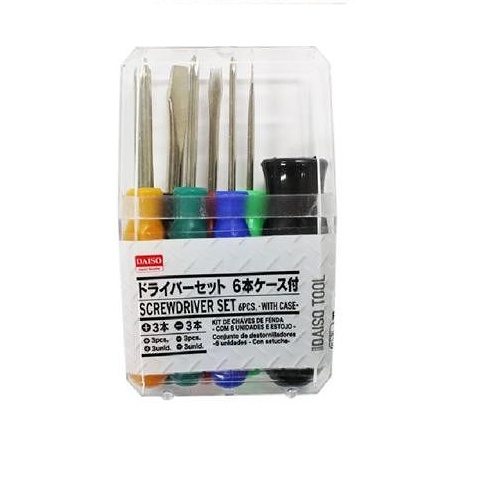 Daiso Tua Vít Bộ Screwdriver Set6Pcs With Case | Shopee Việt Nam