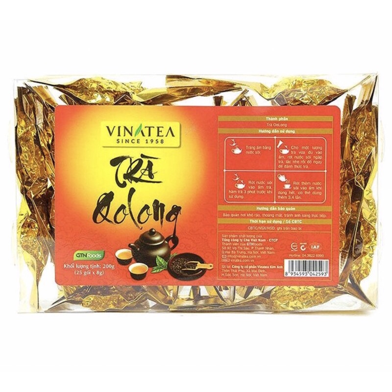 Trà Vinatea Ô Long 200G (25 Gói x 8G) | Shopee Việt Nam
