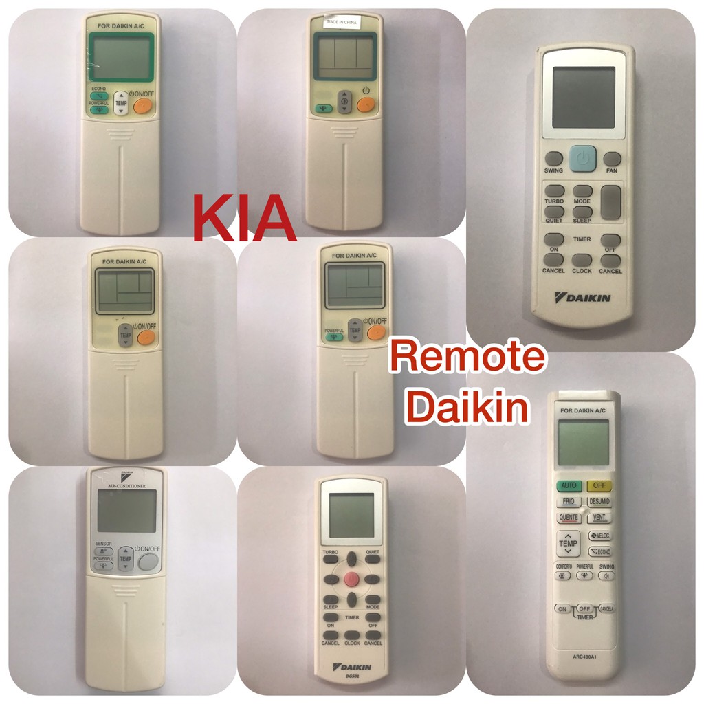 REMOTE MÁY LẠNH DAIKIN - ĐIỀU KHIỀN MÁY LẠNH DAIKIN Kèm Bin | Shopee ...