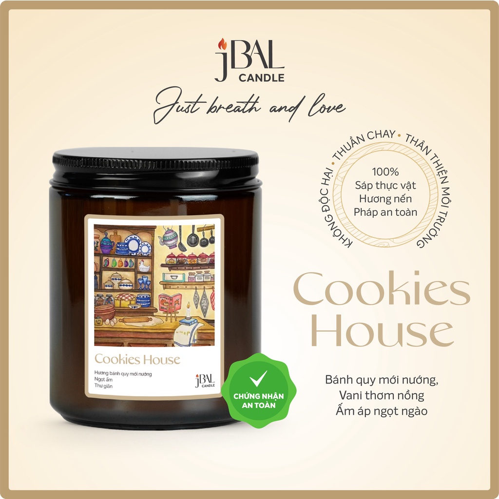 Nến thơm Hương Gia vị Bếp, Ấm áp - Cookies House Candle | Shopee Việt Nam