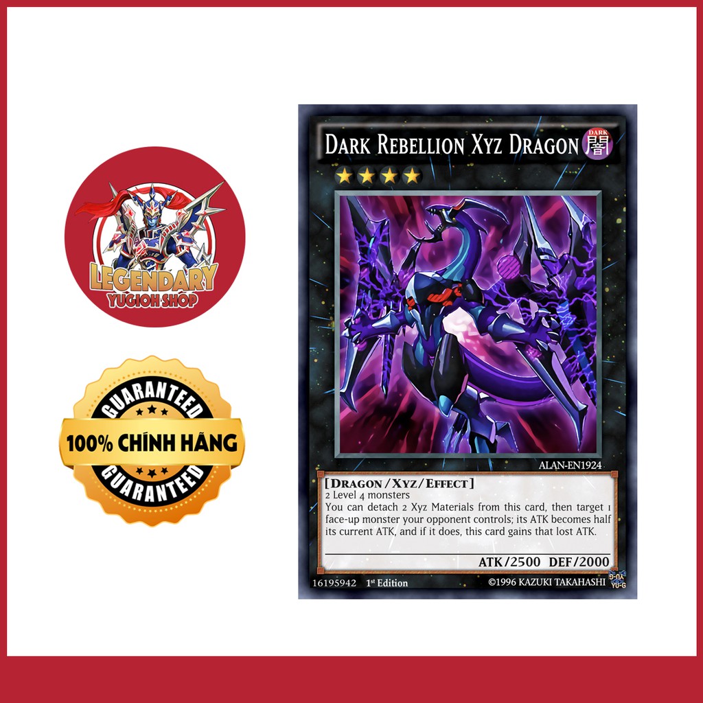 [Thẻ Bài Yugioh Chính Hãng] Dark Rebellion XYZ Dragon - Alternate Art ...