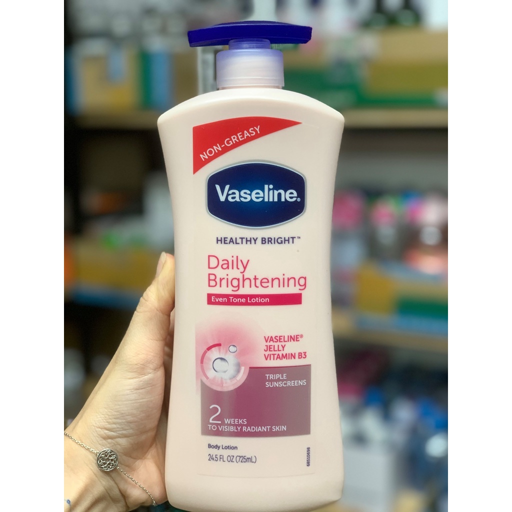 Dưỡng Thể Vaseline Healthy Bright Daily Brightening 725ml | Shopee Việt Nam