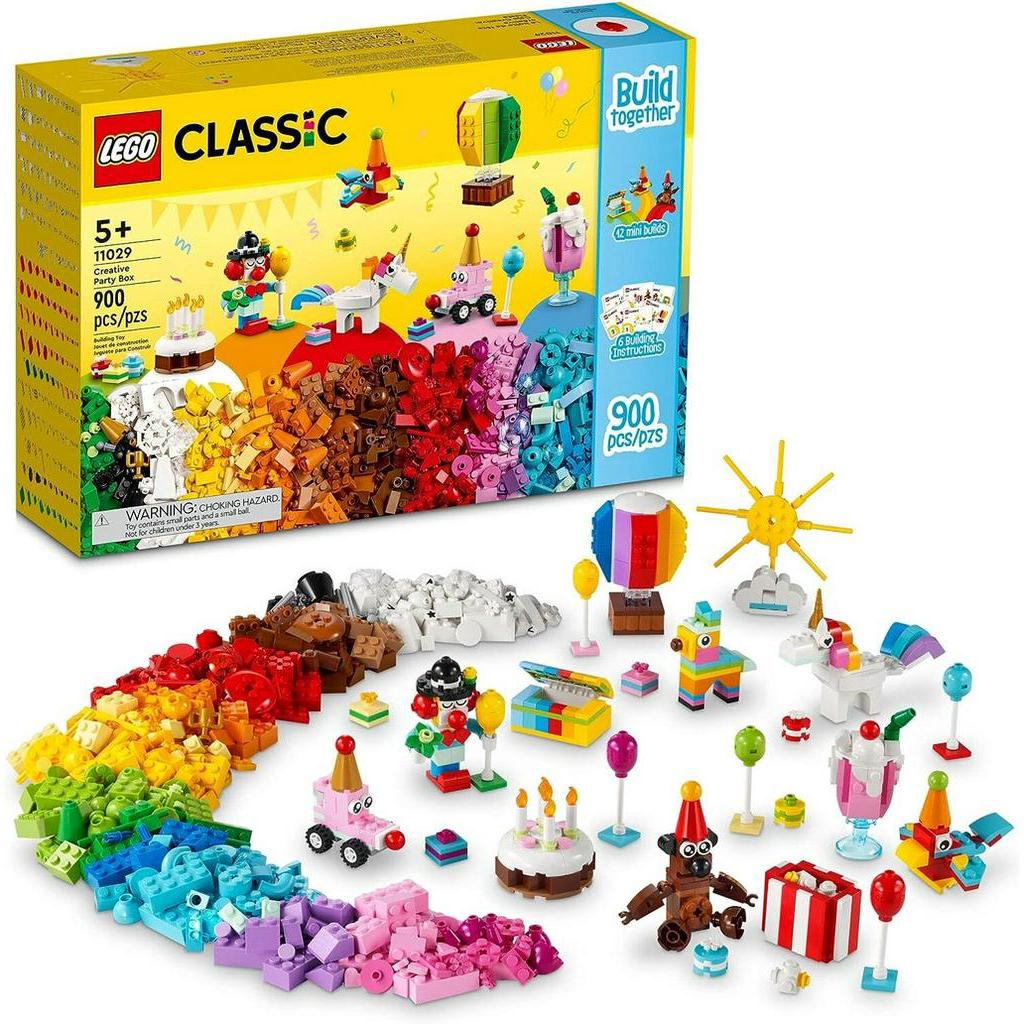 LEGO Classic Creative Party Box Bricks Set 11029, Family Games to Play ...