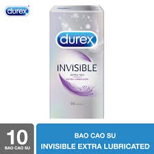 [CHÍNH HÃNG] Bao cao su Durex Invisible Extra Lubricant 10 bao | Shopee ...