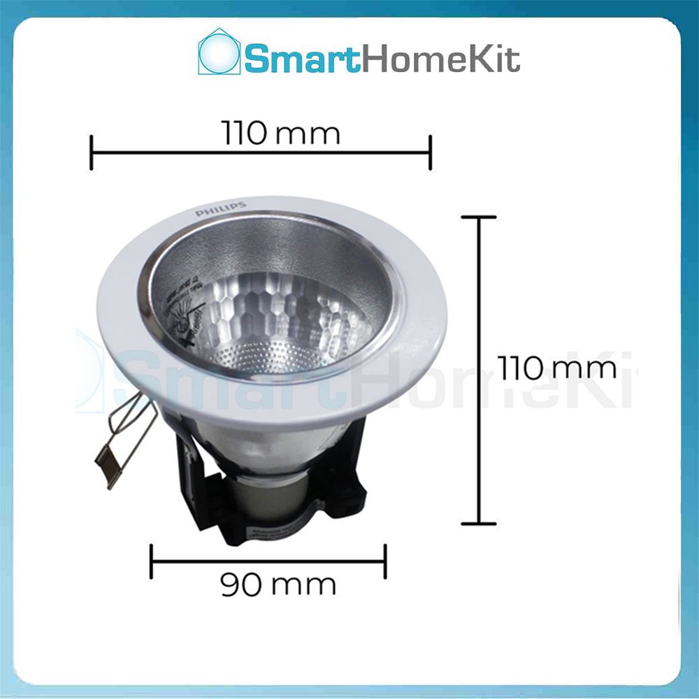 Chóa đèn âm trần Downlight đui E26/E27 - 110×110 mm, Cutout Size: 90mm | Shopee Việt Nam