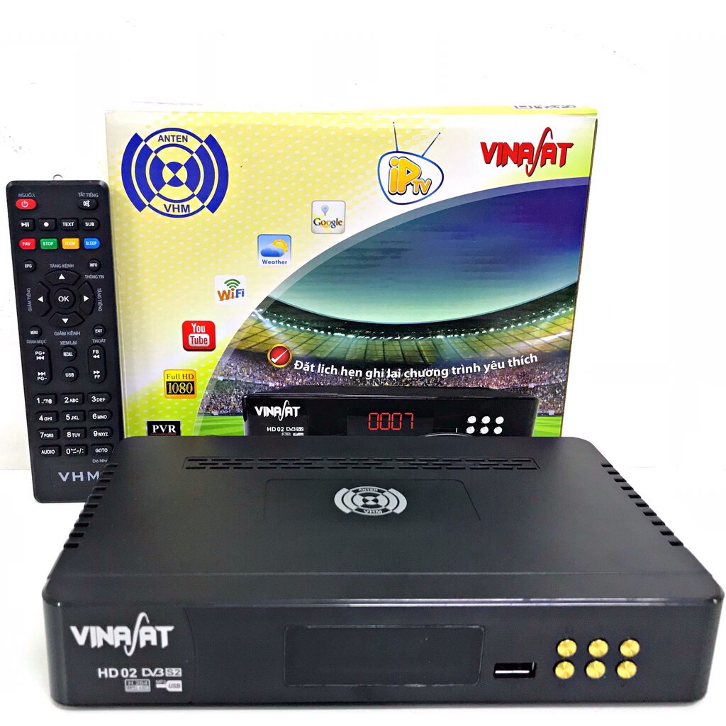 Bộ Truyền Hình Vệ Tinh Vinasat HD-02+ (THVL1,2, ANTV,HTV7, HTV9..HD ...