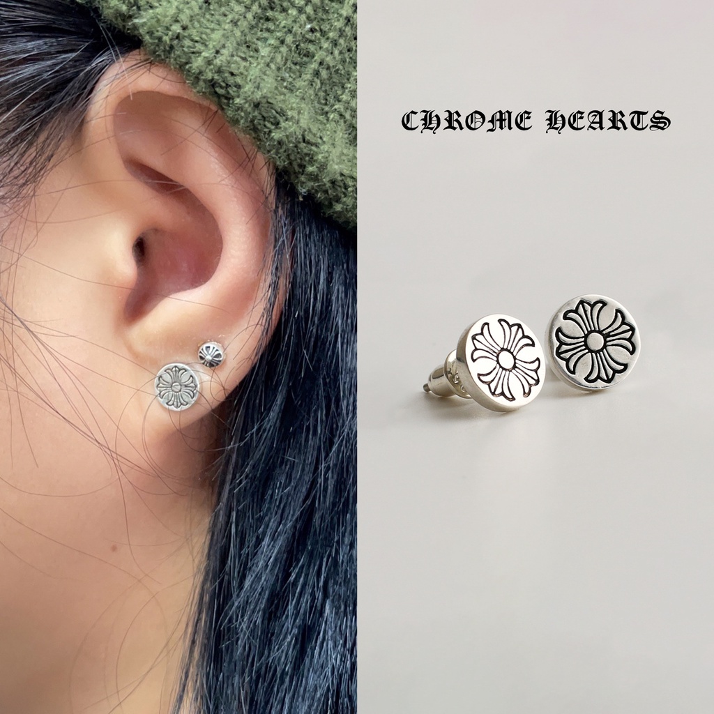 Khuyên tai Chrome Heart Gia Công Bạc Thái S925 Cao Cấp Tinh Xảo Kèm Hộp ...