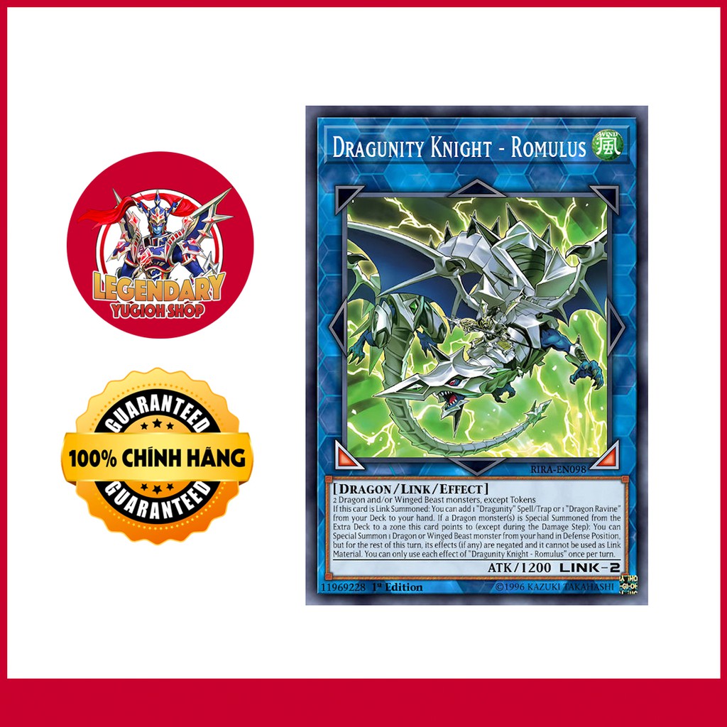 [Thẻ Bài Yugioh Chính Hãng] Dragunity Knight - Romulus | Shopee Việt Nam