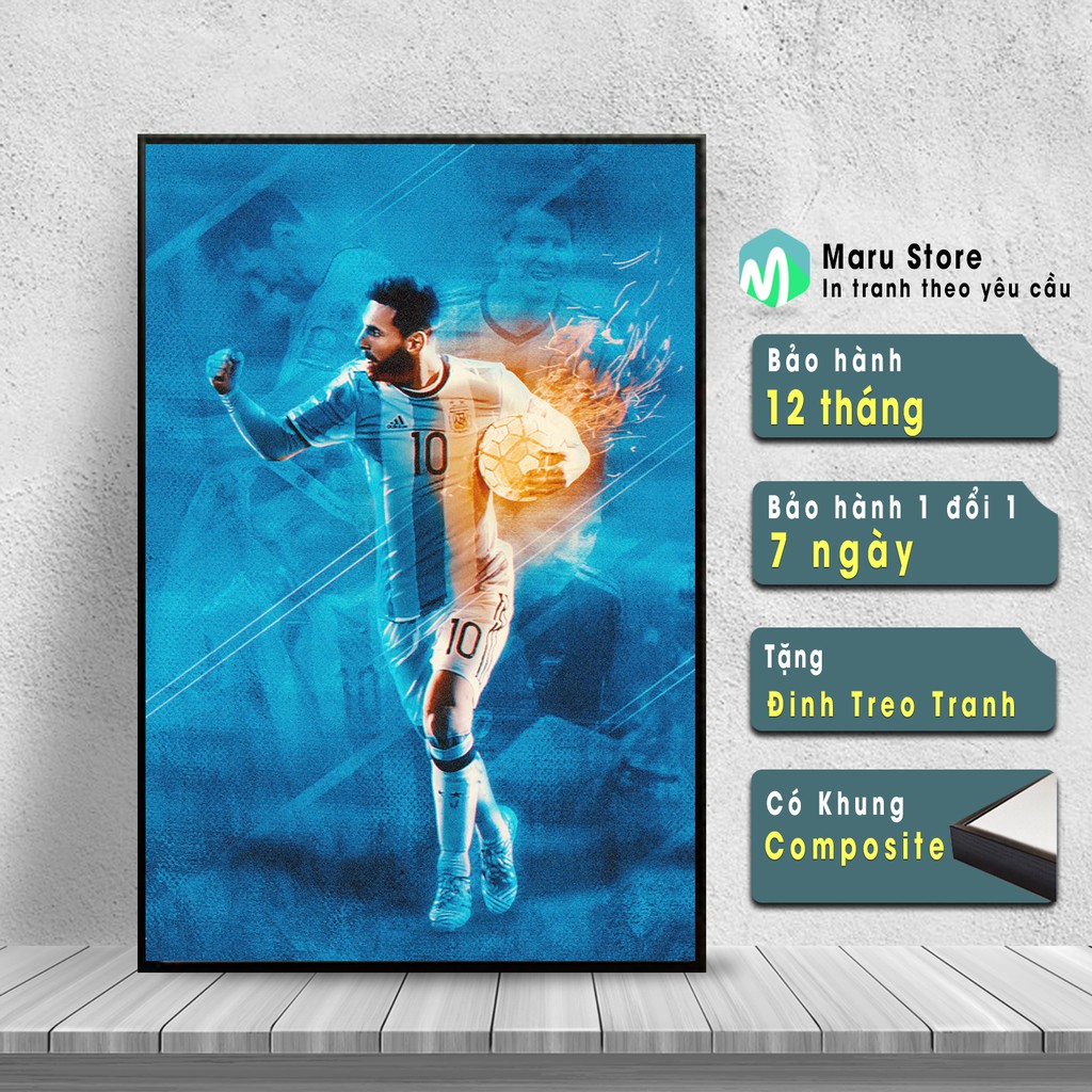 Tranh Cầu Thủ Messi, Trang Trí Phòng Net, Quán Cafe | Shopee Việt Nam