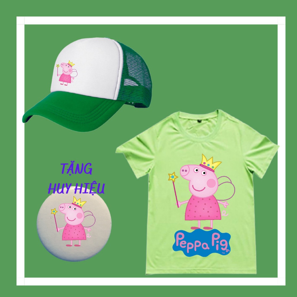 Mũ heo Peppa Pig, Áo phông heo Peppa, Huy hiệu Heo Peppa 5.8cm cho bé ...