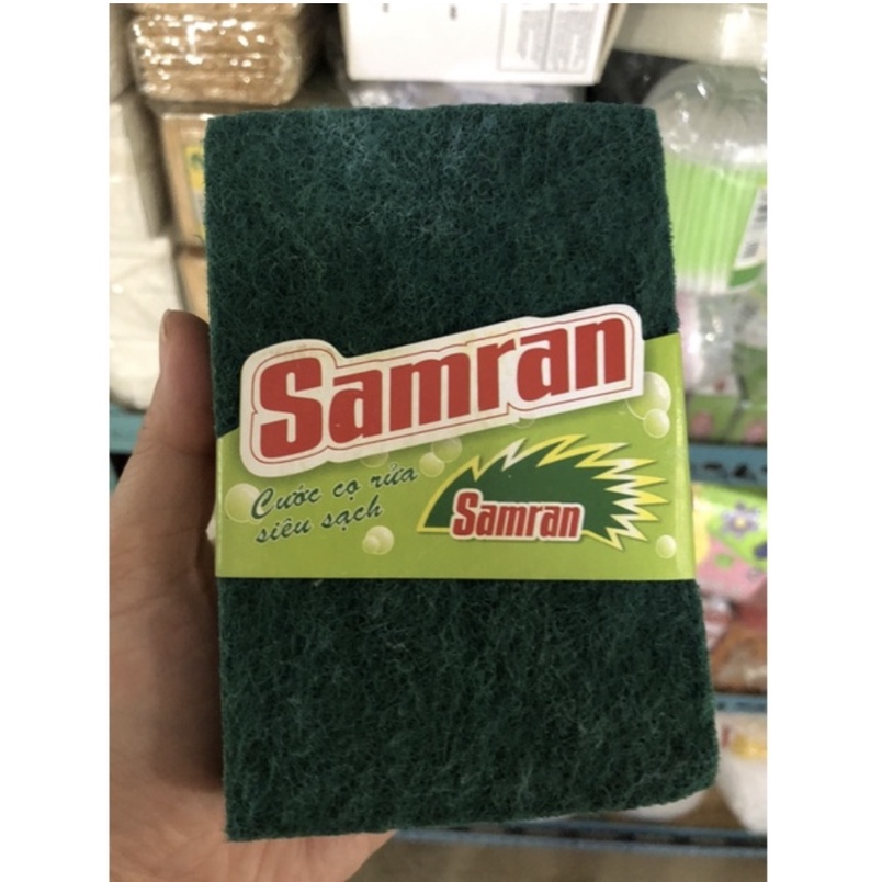 Cước xanh chùi nồi, cước chà xoong hiệu Samran | Shopee Việt Nam