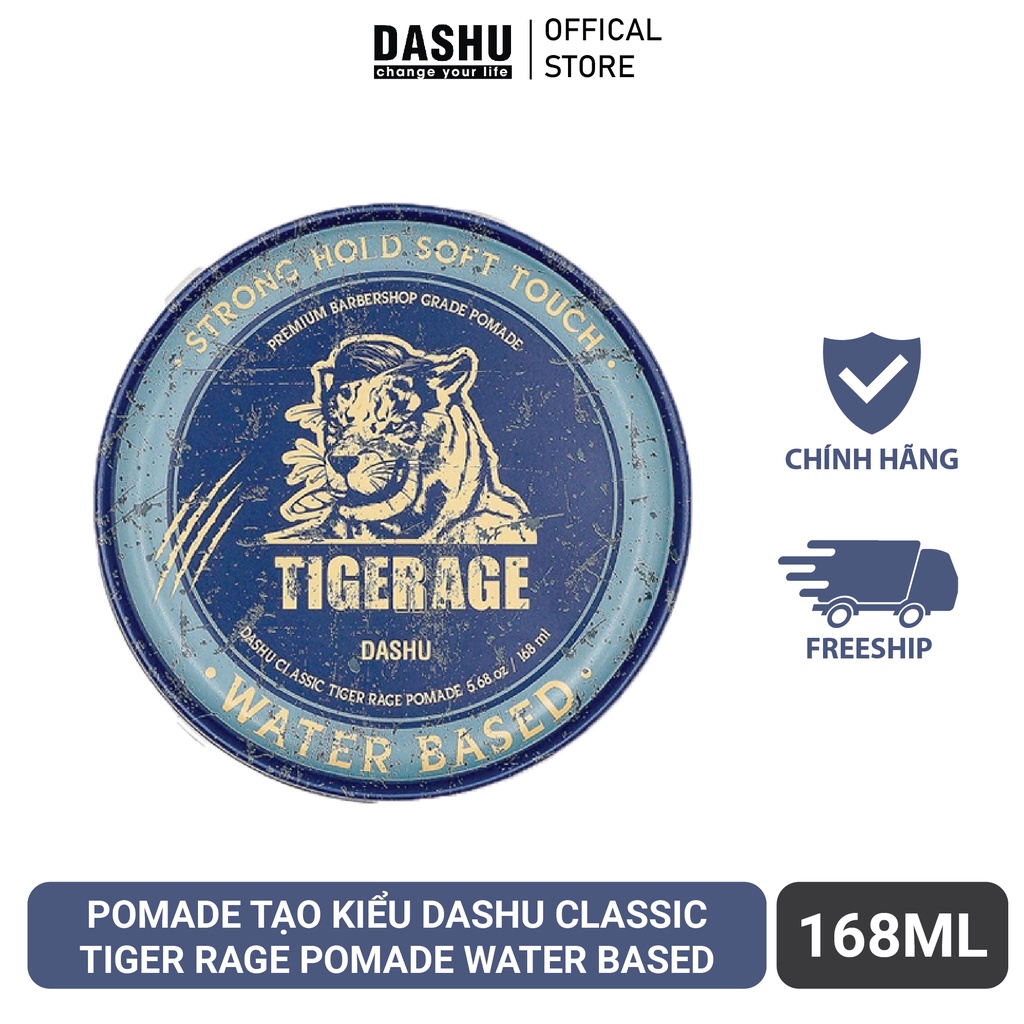 [Chính Hãng] Sáp Vuốt Tóc tạo kiểu Dashu Classic Tiger Rage Pomade Water Based 168ml | Shopee ...