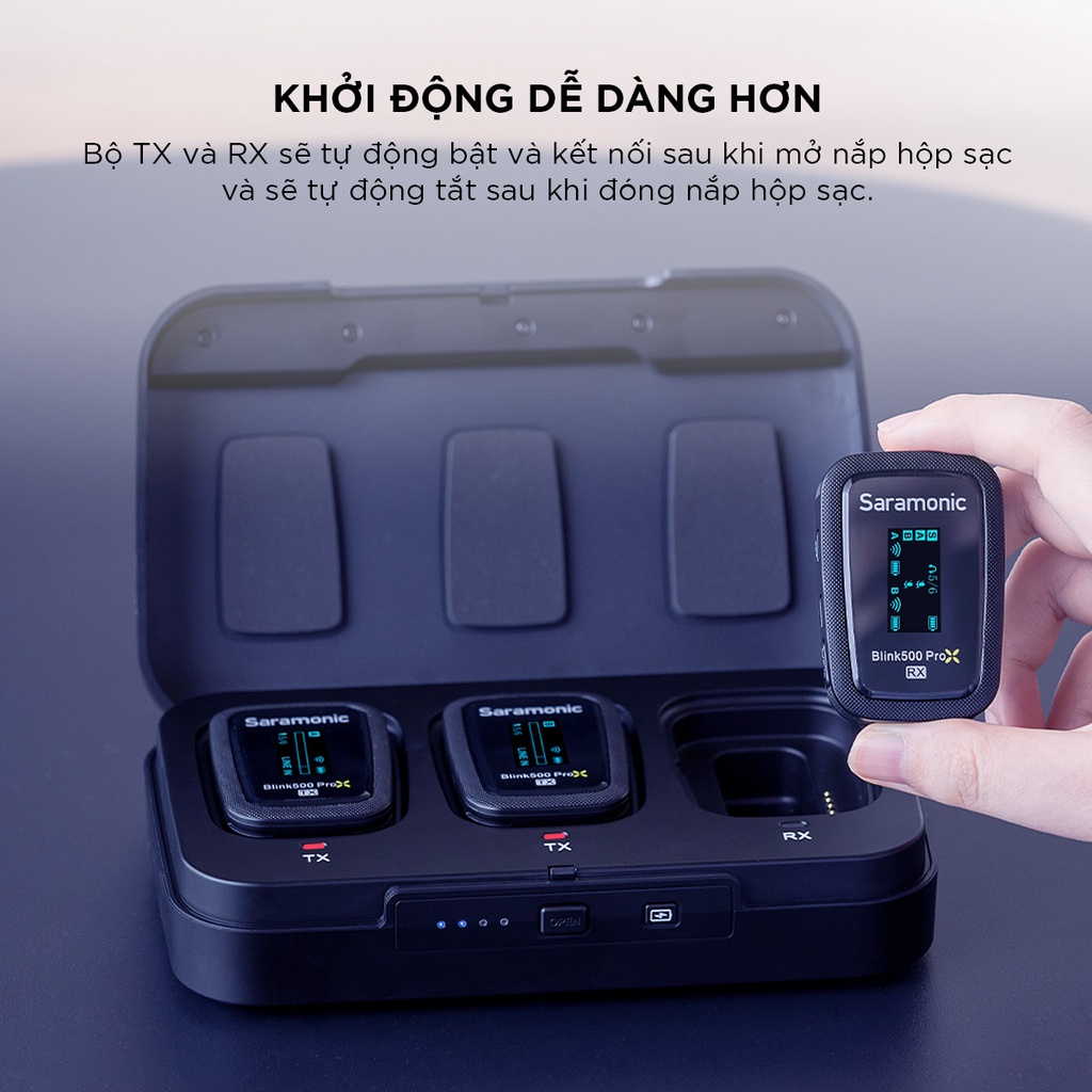 Micro Thu Âm Không Dây Saramonic Blink500 ProX B1 dùng cho các loại điện thoại,máy ảnh, máy tính ...