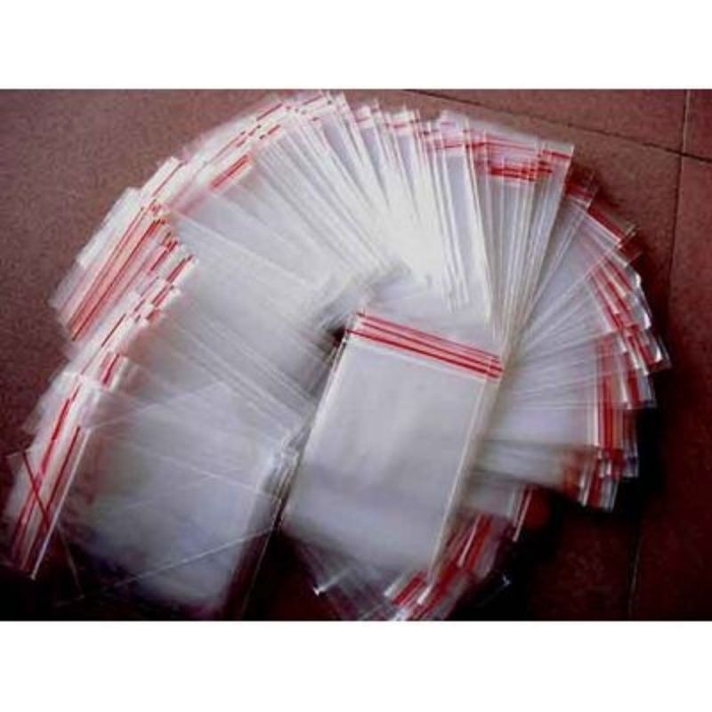 Túi zip viền đỏ dùng đựng gạo muối, vòng dâu(100chiêc) | Shopee Việt Nam