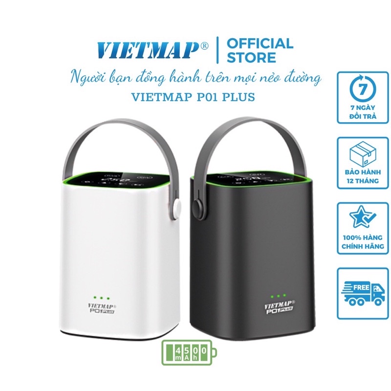VIETMAP P01 Plus - Bơm Lốp Điện Tử Thông Minh Pin 4500mAh - HÀNG CHÍNH HÃNG | Shopee Việt Nam