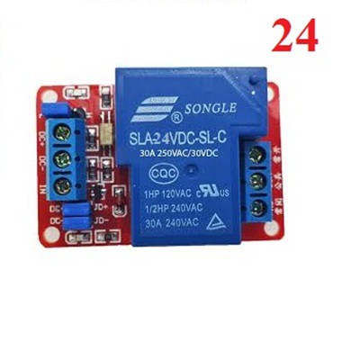 Module 1 relay 24Vdc 30A có optocoupler 2 mức kích high/low | Shopee Việt Nam