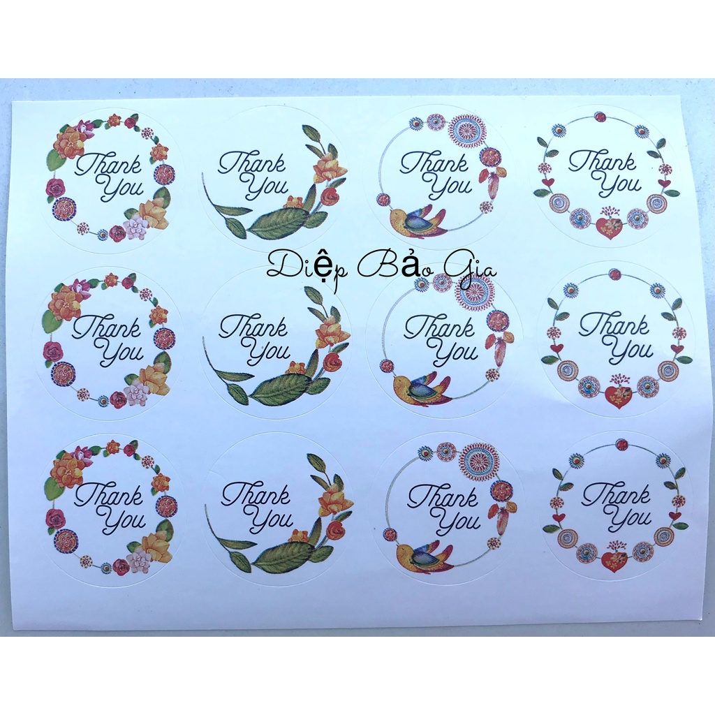 Tem/sticker dán hộp bánh Thankyou T10 | Shopee Việt Nam