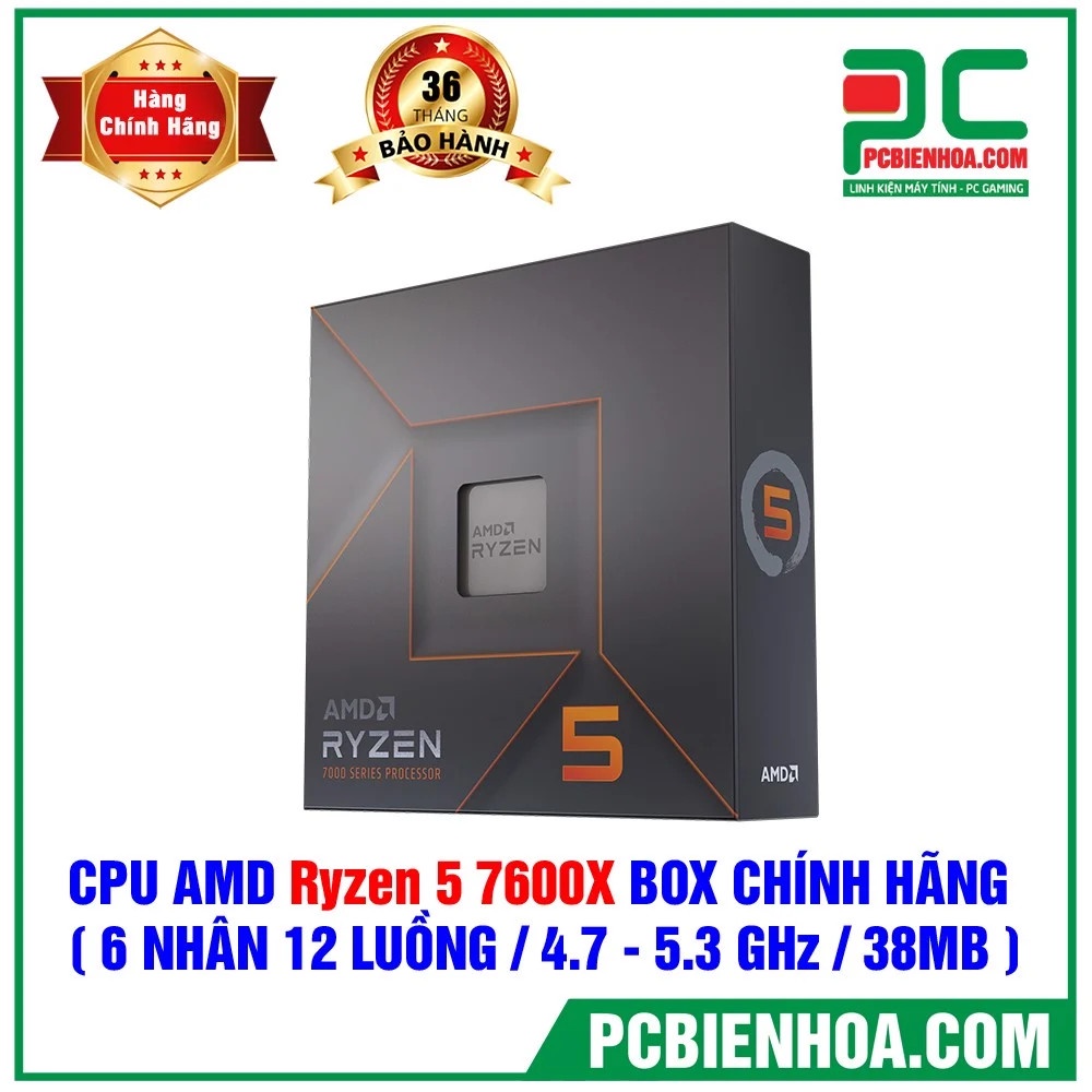 [Mã 157GIAM100K giảm 10% đơn 750K] CPU AMD RYZEN 5 7600X BOX CHÍNH HÃNG ...