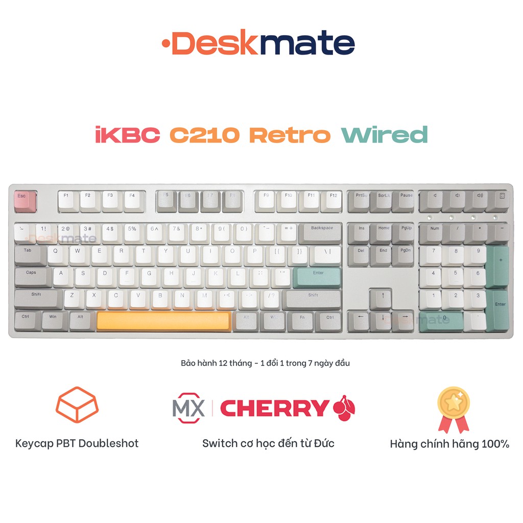 Bàn phím cơ có dây iKBC C210/C200 Retro Series - Cherry MX | Shopee Việt Nam