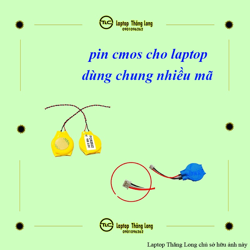 Pin cmos cho laptop CR2032 có dây - Dùng chung nhiều mã | Shopee Việt Nam