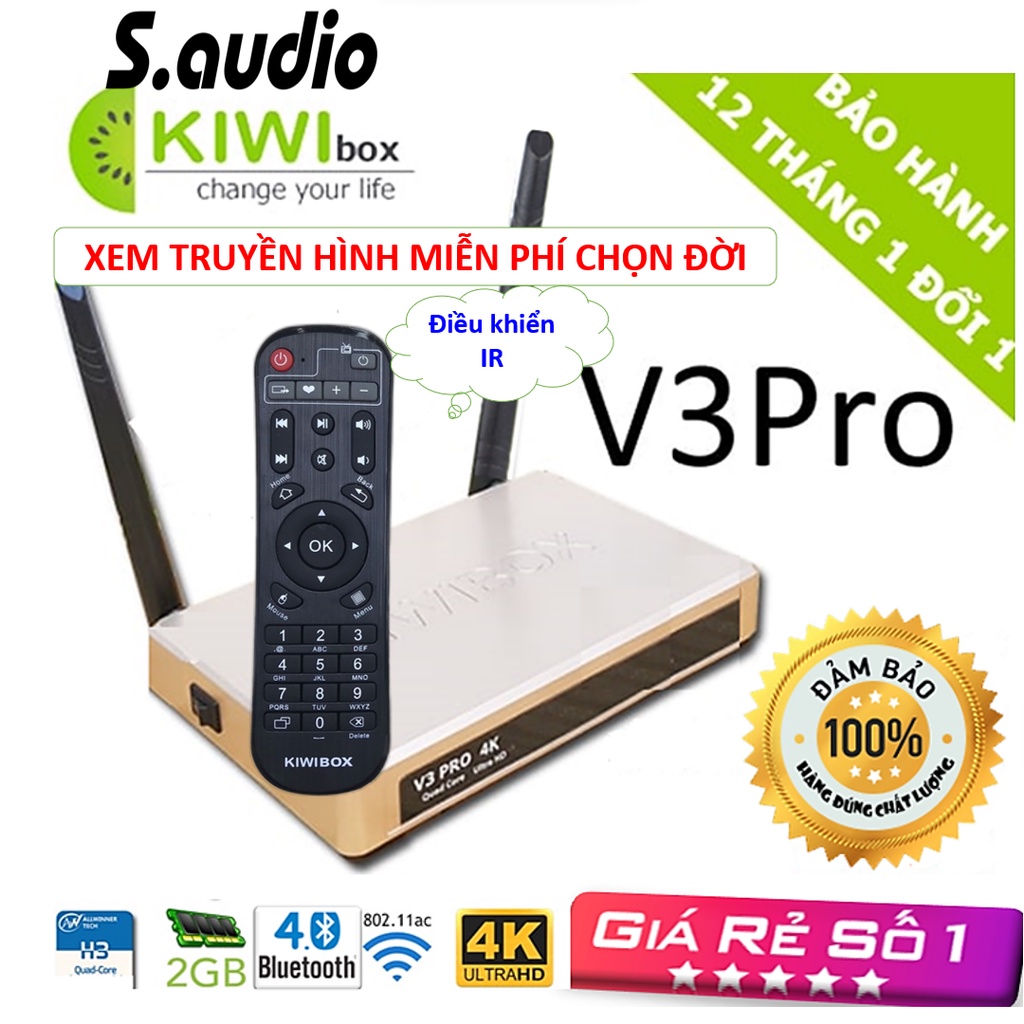 TV Box Android Kiwibox V3 Pro 2G/8G Xem Truyền Hình Miễn Phí | Chính ...