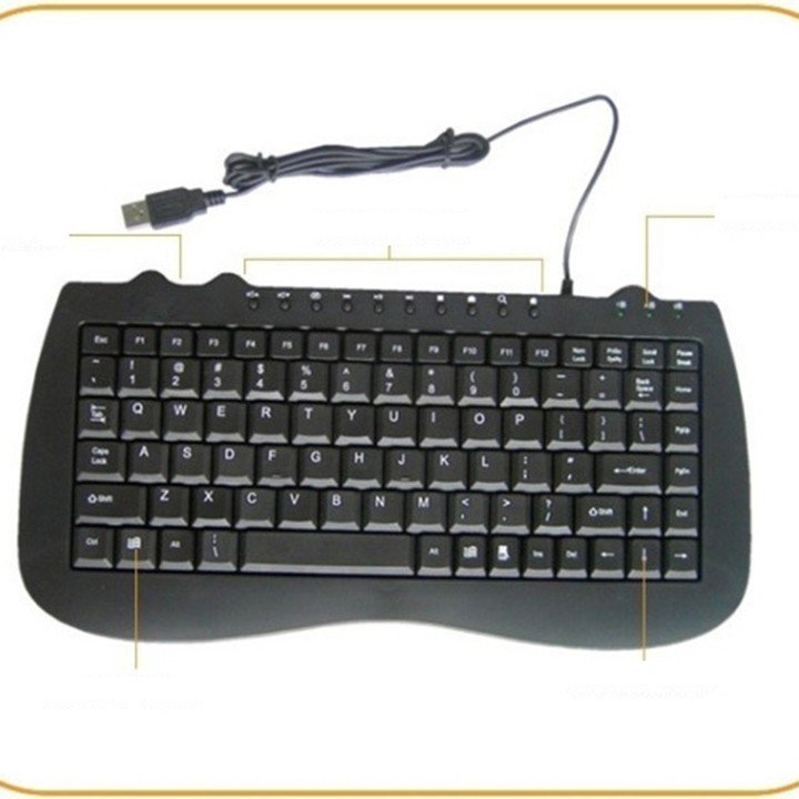 Bàn phím mini cao cấp K-1000 keyboard M1000 IBM có dây nhỏ gọn dùng cho ...