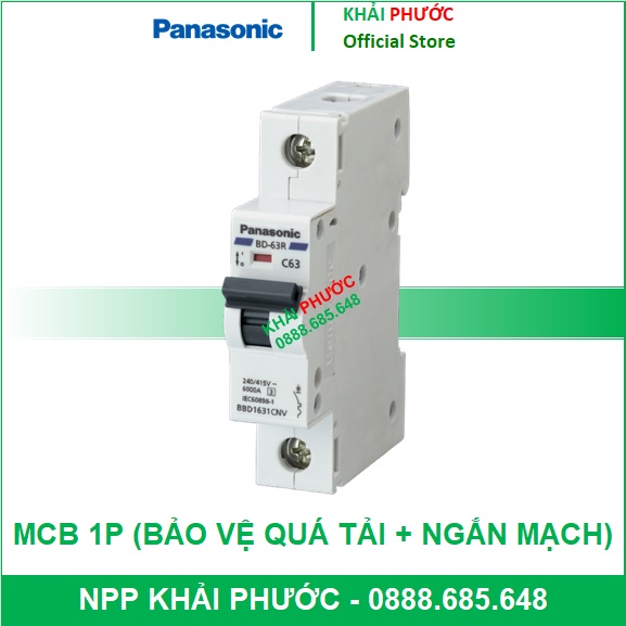 Áp tô mát tép át tép aptomat MCB 1P CB TÉP PANA Panasonic 1 PHA 6A 10A 16A 20A 25A 32A 40A 50A ...