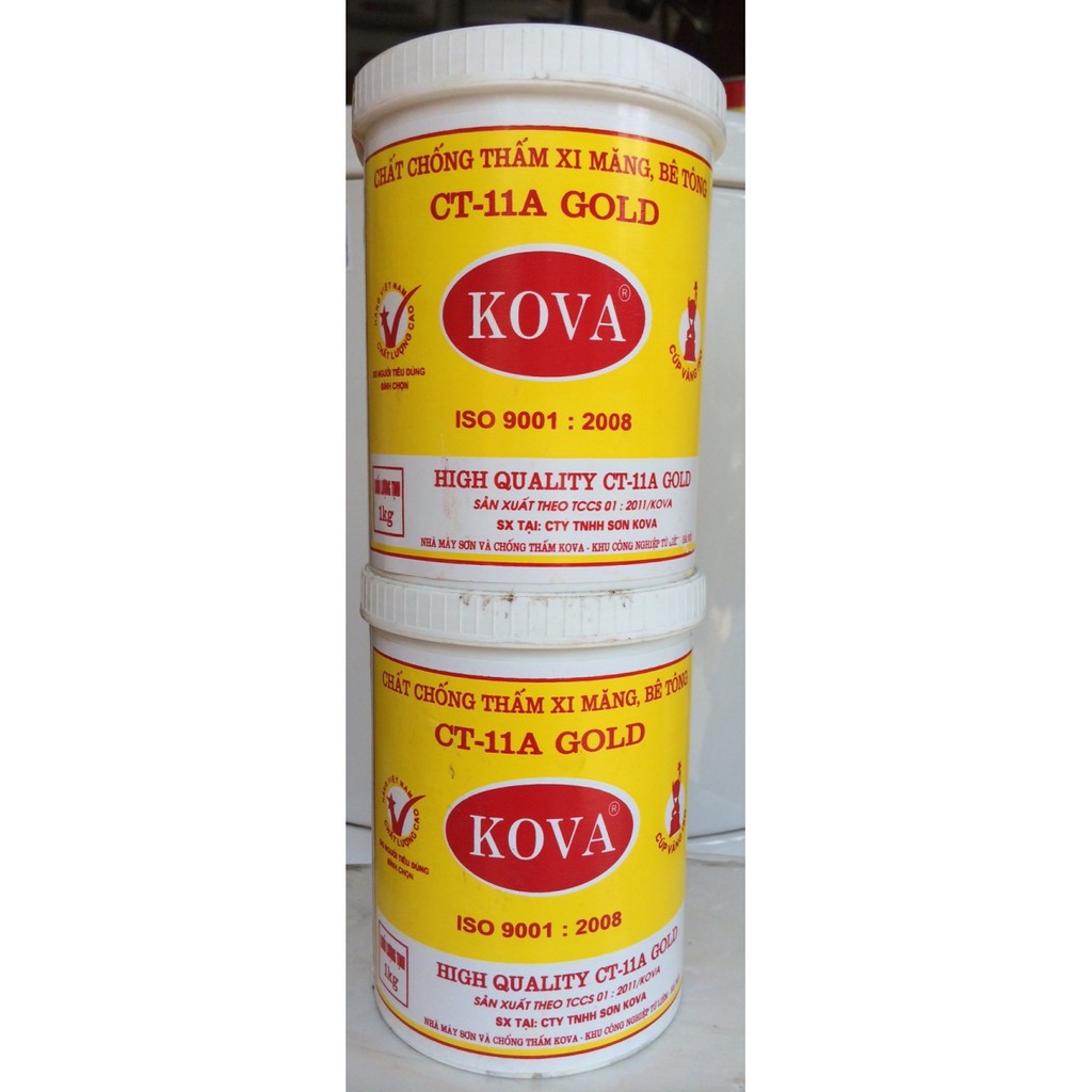 Chất Chống Thấm Bê Tông Xi Măng Kova CT11A Gold (lon 1kg) [HÀNG CHÍNH HÃNG] | Shopee Việt Nam