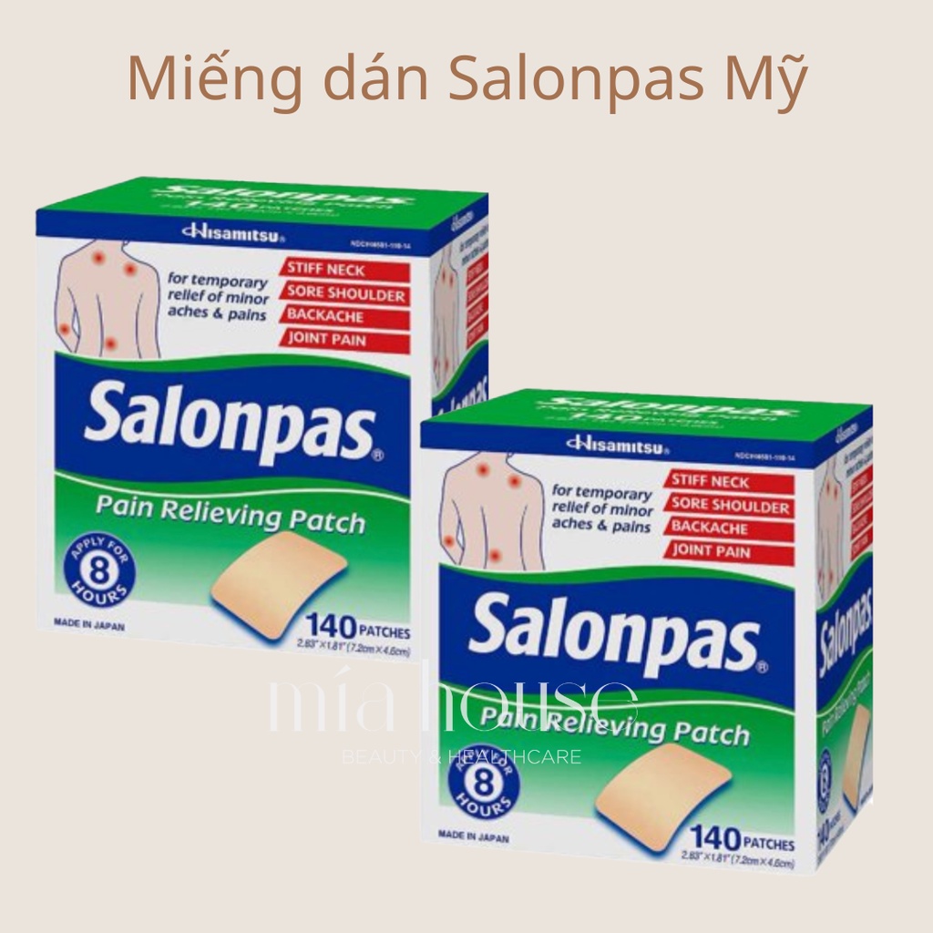 Miếng dán giảm đau Salonpas Pain Relieving Patch | Shopee Việt Nam
